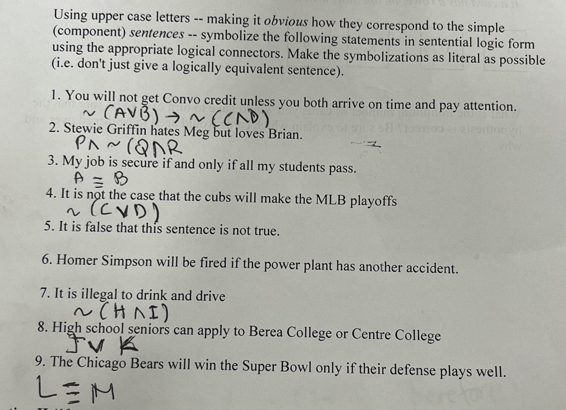 Using upper case letters -- making it obvious how | Chegg.com Using upper case letters -- making it obvious how | Chegg.com
