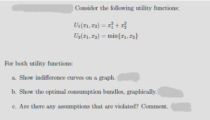 Solved Consider the following utility functions: U (11, 12) | Chegg.com
