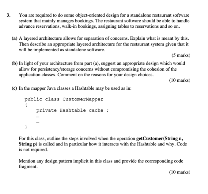 3. You are required to do some object-oriented design | Chegg.com