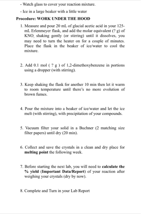 Write out the lab report and solve the equations. | Chegg.com