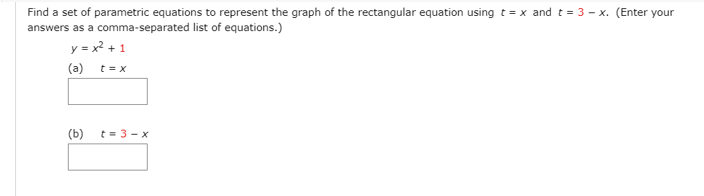 Solved Find a set of parametric equations to represent the | Chegg.com