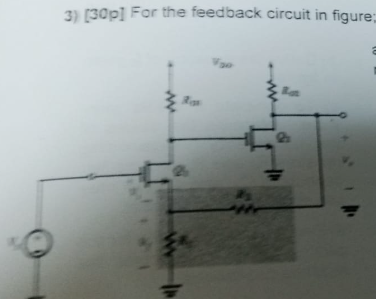 Solved 3) [30p] For the feedback circuit in figurea) | Chegg.com
