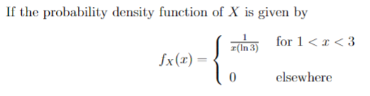 Solved If the probability density function of X is given by | Chegg.com