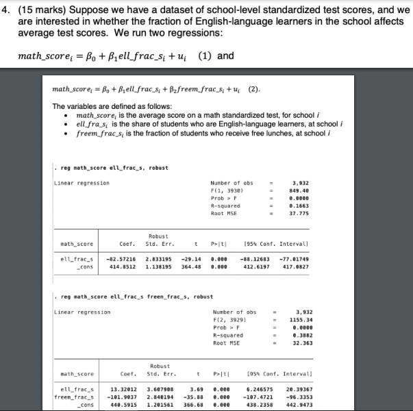 Solved 4. (15 marks) Suppose we have a dataset of | Chegg.com