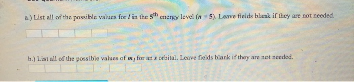 Solved 5). Leave fields blank if they are not needed. a.) | Chegg.com