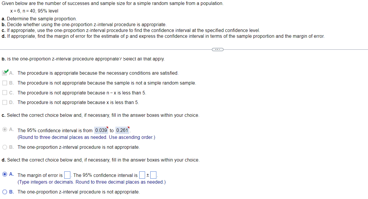 Solved Given below are the number of successes and sample | Chegg.com