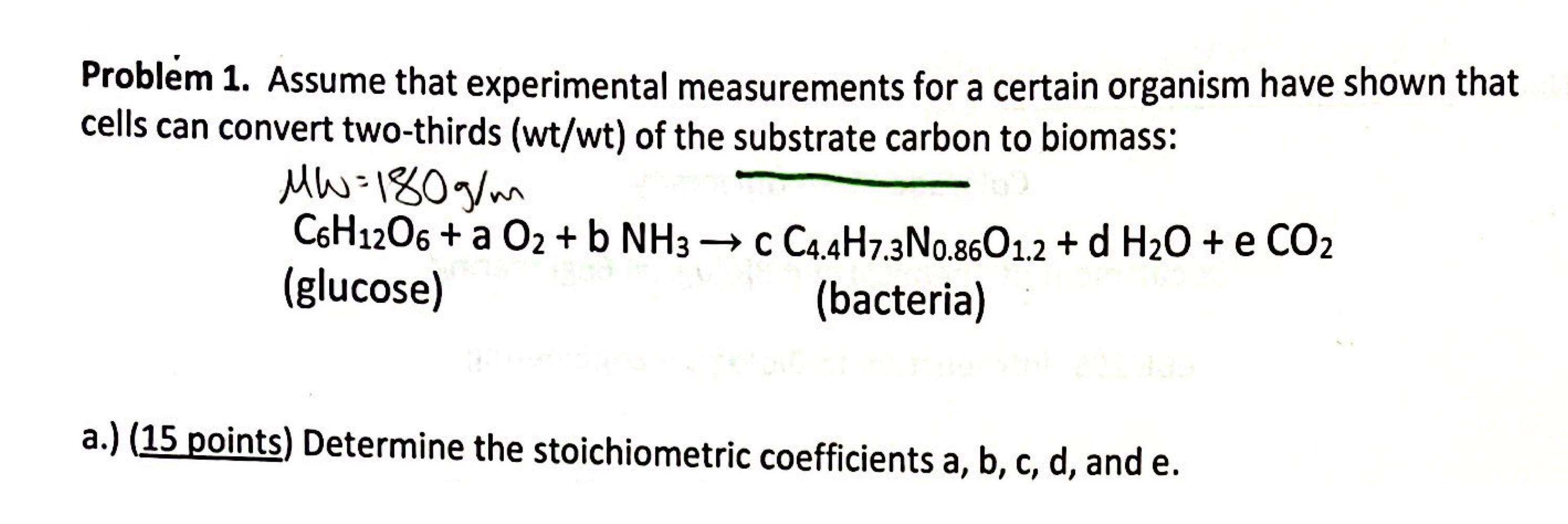 Solved Problem 1. Assume that experimental measurements for | Chegg.com