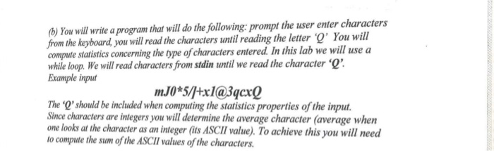 Solved ) You will write a program that will do the | Chegg.com