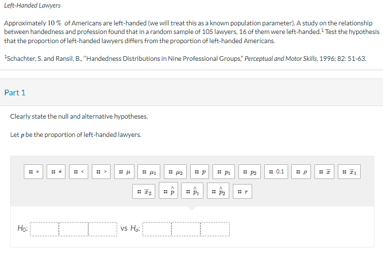 Solved Left-Handed Lawyers Approximately 10% of Americans | Chegg.com