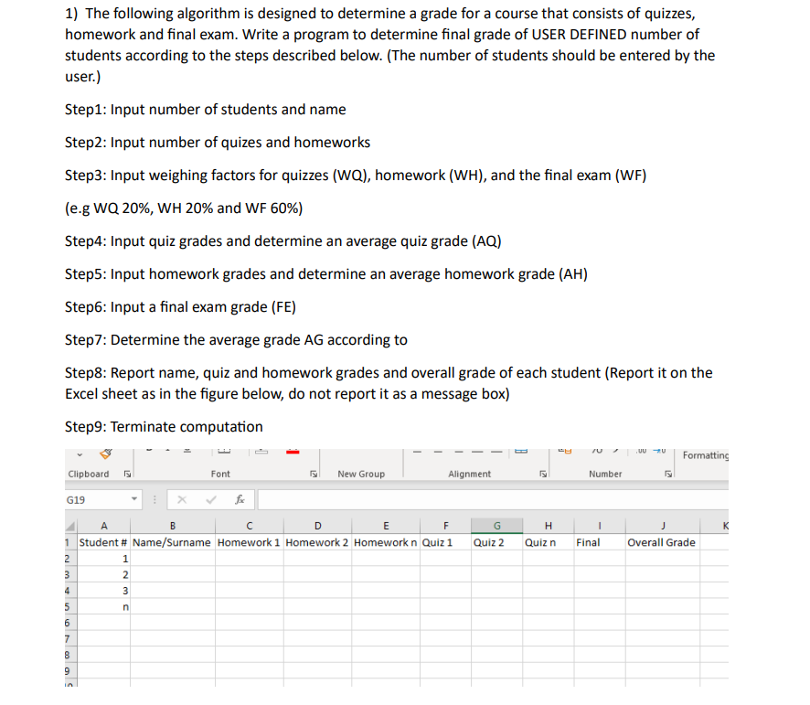 Solved 1) The following algorithm is designed to determine a | Chegg.com