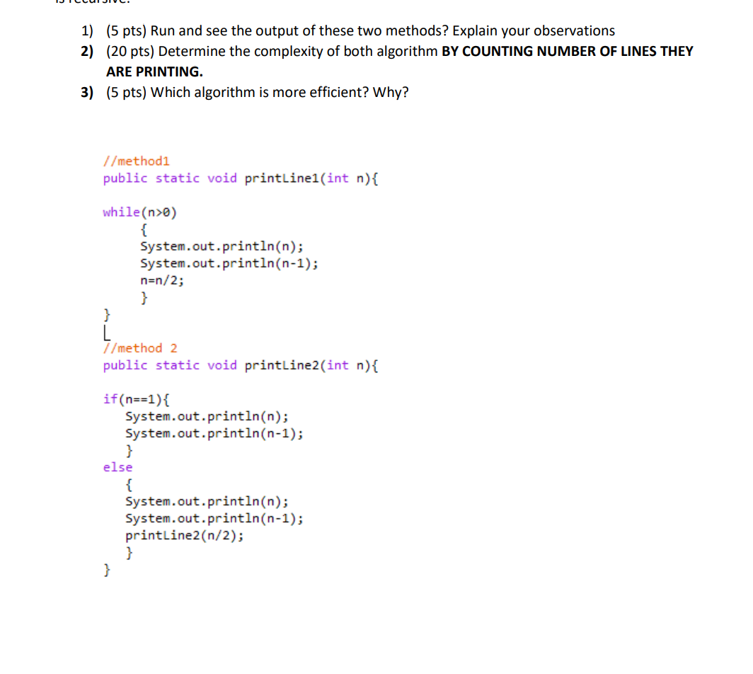Solved 1) (5 pts) Run and see the output of these two | Chegg.com