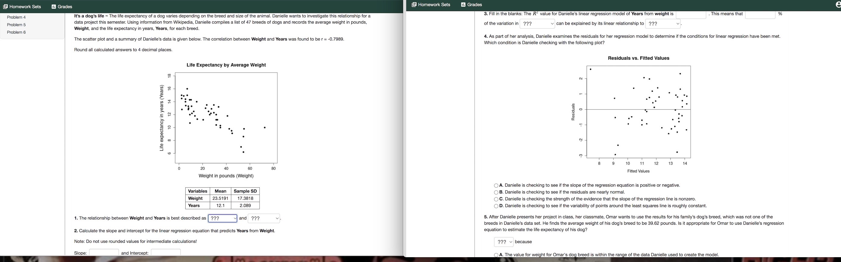 Solved It's a dog's life ∼ The life expectancy of a dog | Chegg.com