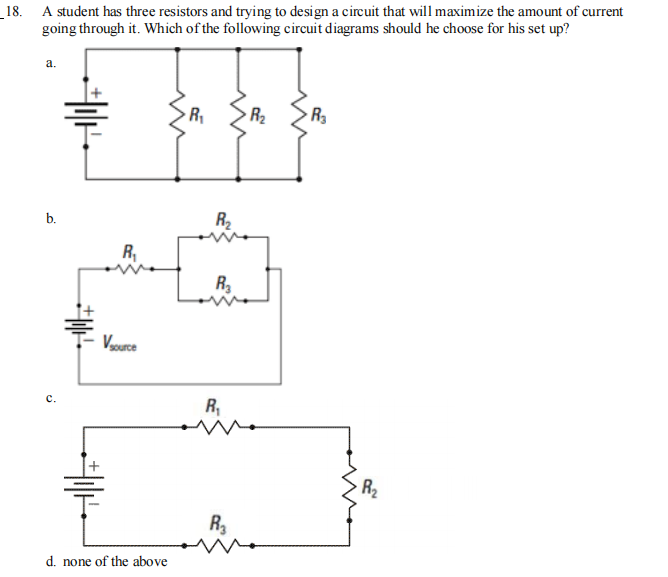 Solved A student has three resistors and trying to design a | Chegg.com