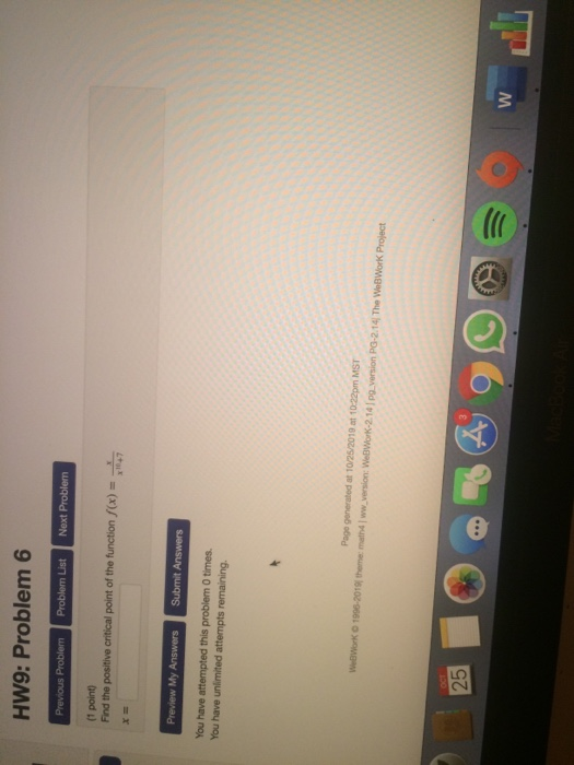 Solved HW9: Problem 6 Previous Problem Problem List Next | Chegg.com