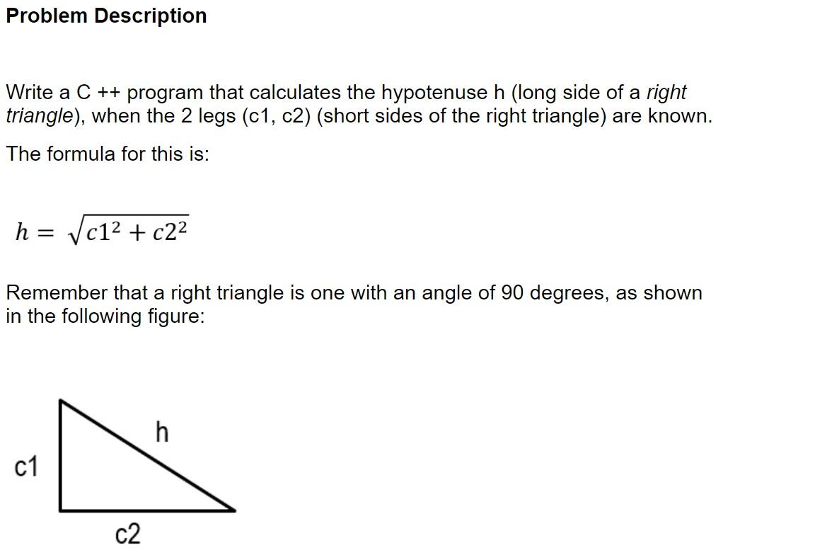 Solved Problem Description Write a C++ program that | Chegg.com