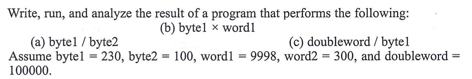 Solved microprocessor program only!!!!!!!!!!!!Example | Chegg.com