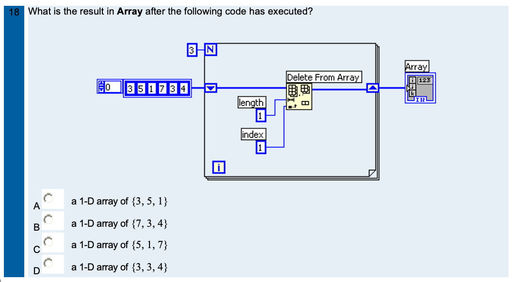 Solved 18 What is the result in Array after the following | Chegg.com