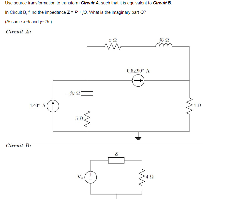 Solved Use source transformation to transform Circuit A, | Chegg.com