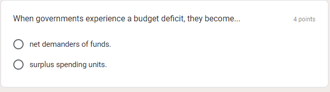 Solved When governments experience a budget deficit, they | Chegg.com