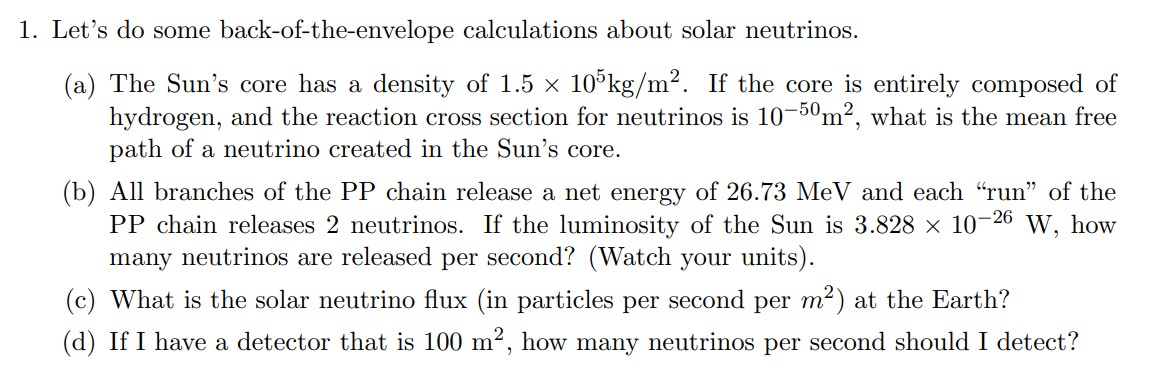 Solved 1. Let's do some back-of-the-envelope calculations | Chegg.com