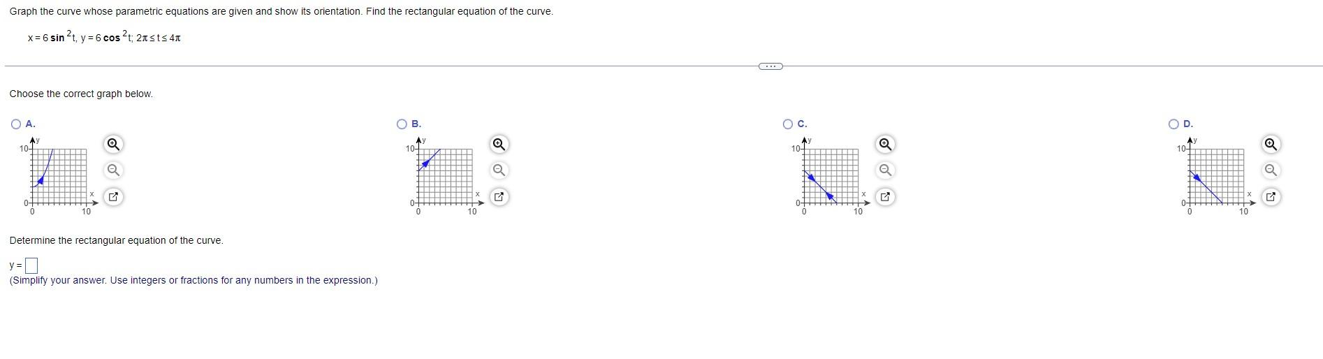 Solved Graph the curve whose parametric equations are given | Chegg.com