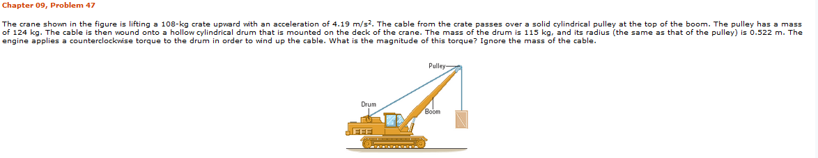 Solved Chapter 09, Problem 47 The crane shown in the figure | Chegg.com