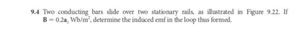 9.4 Two conducting bars slide over two stationary | Chegg.com