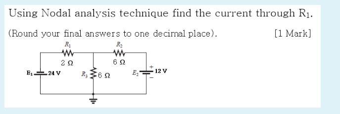 Solved Using Nodal analysis technique find the current | Chegg.com