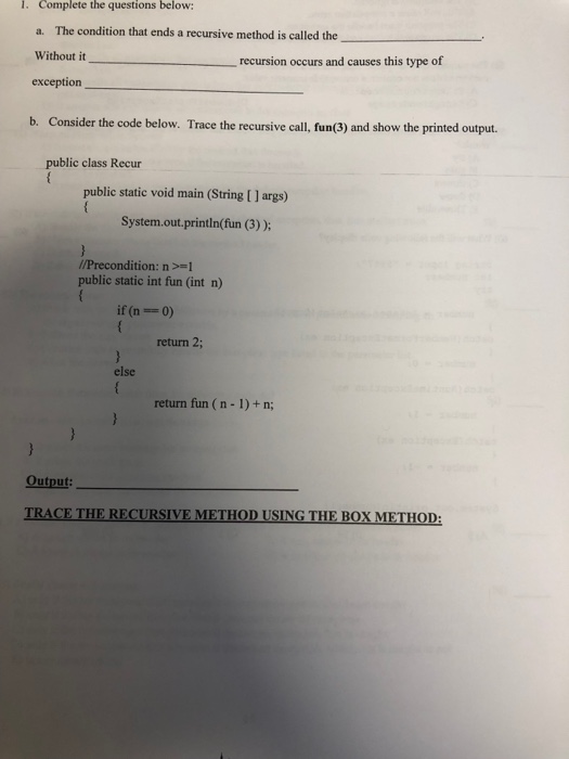 Solved 1 Complete The Questions Below A The Condition