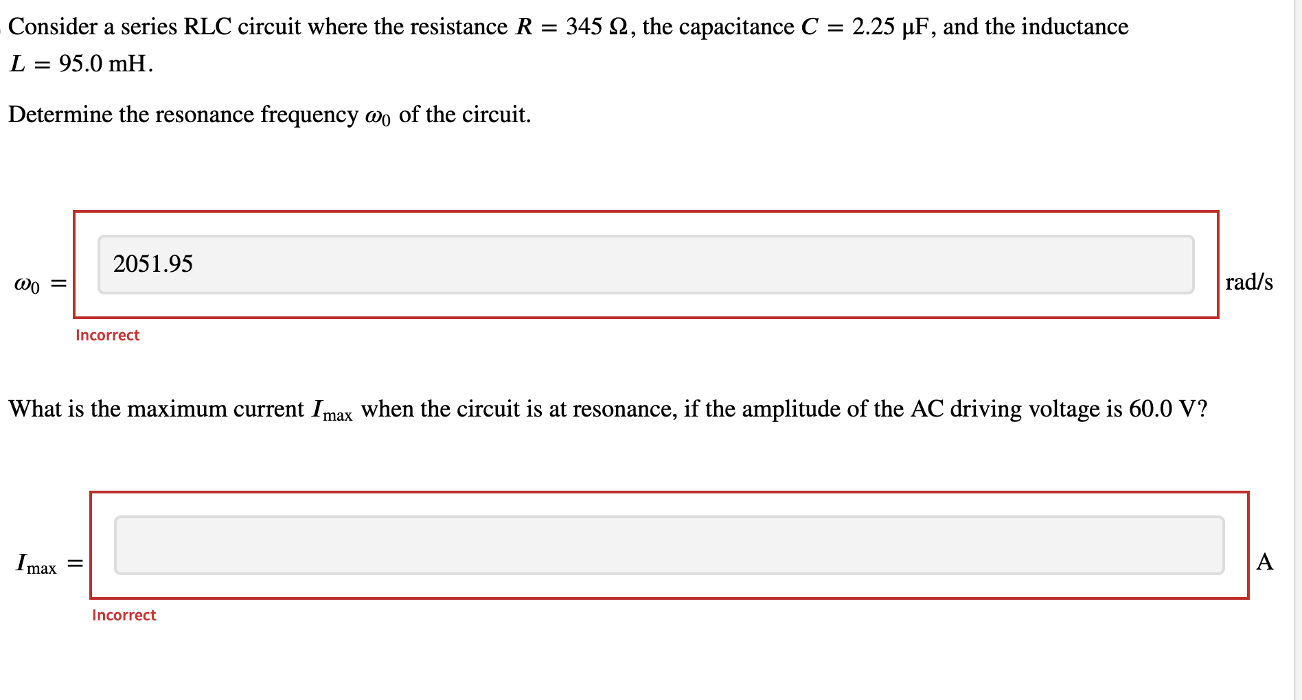 Solved Consider a series RLC circuit where the resistance | Chegg.com