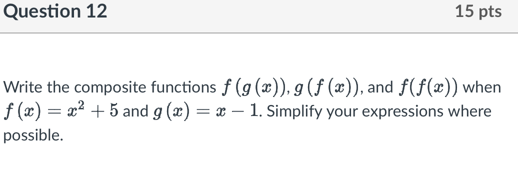 Solved Write the composite functions f(g(x)),g(f(x)), and | Chegg.com
