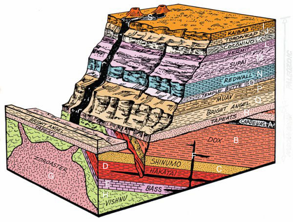 Solved The block diagram above shows the various rock units | Chegg.com
