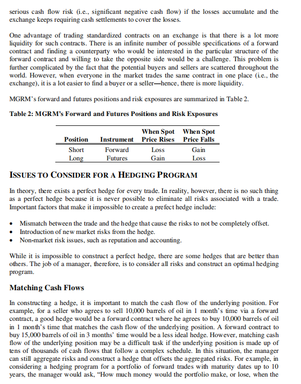 INTRODUCTION In December 1993, Metallgesellschaft AG | Chegg.com