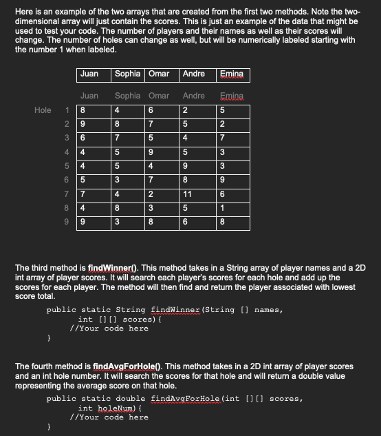 Solved Programming Project 5 - Golf Games Program Name: | Chegg.com