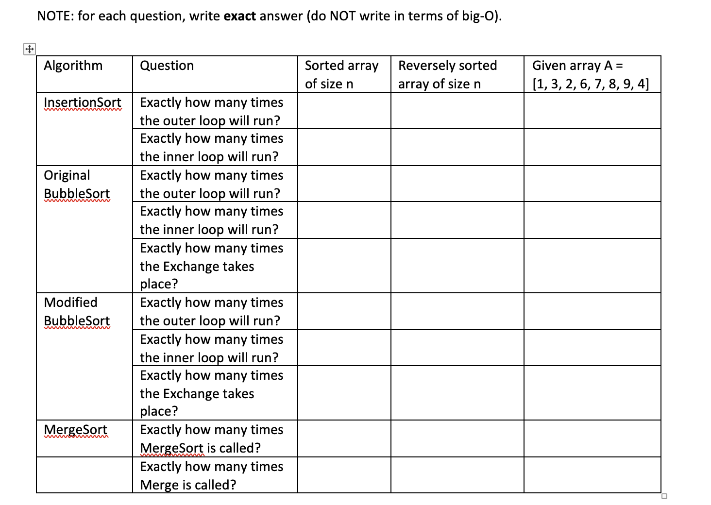 Solved NOTE: for each question, write exact answer (do NOT | Chegg.com