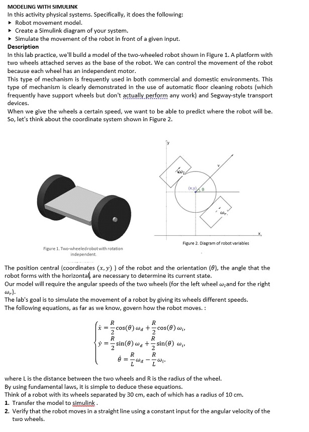 Solved MODELING WITH SIMULINK In this activity physical | Chegg.com