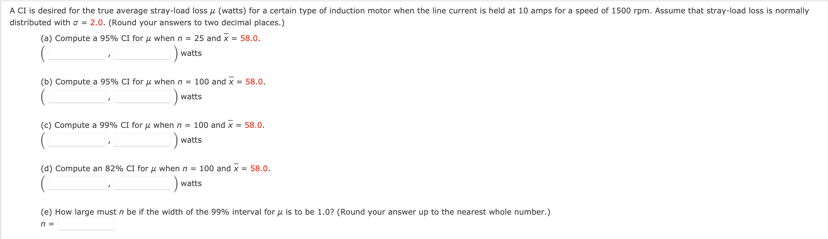 Solved distributed with σ=2.0. (Round your answers to two | Chegg.com