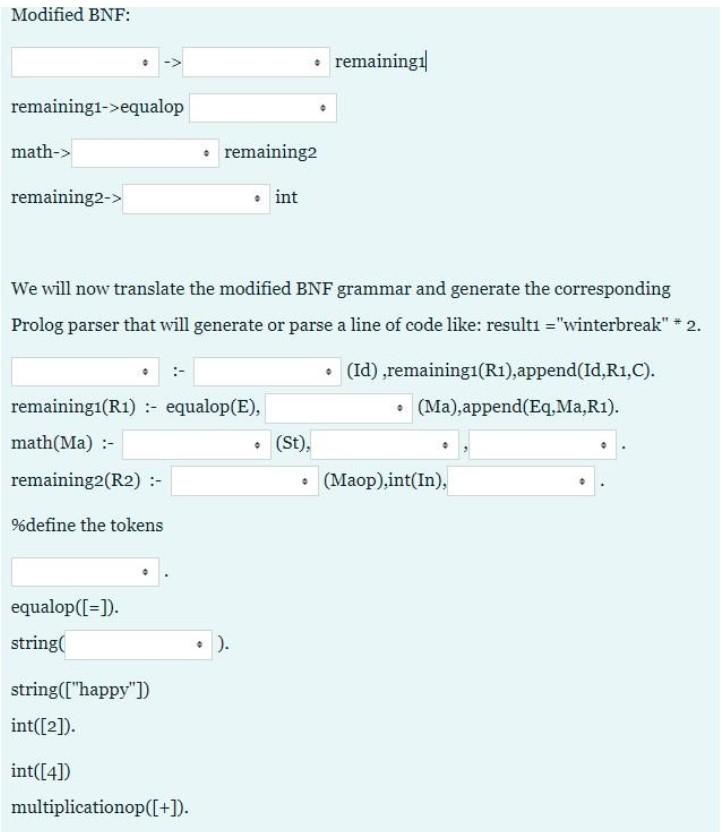 Solved Prolog Instructions: Part 1: Modify the BNF from | Chegg.com