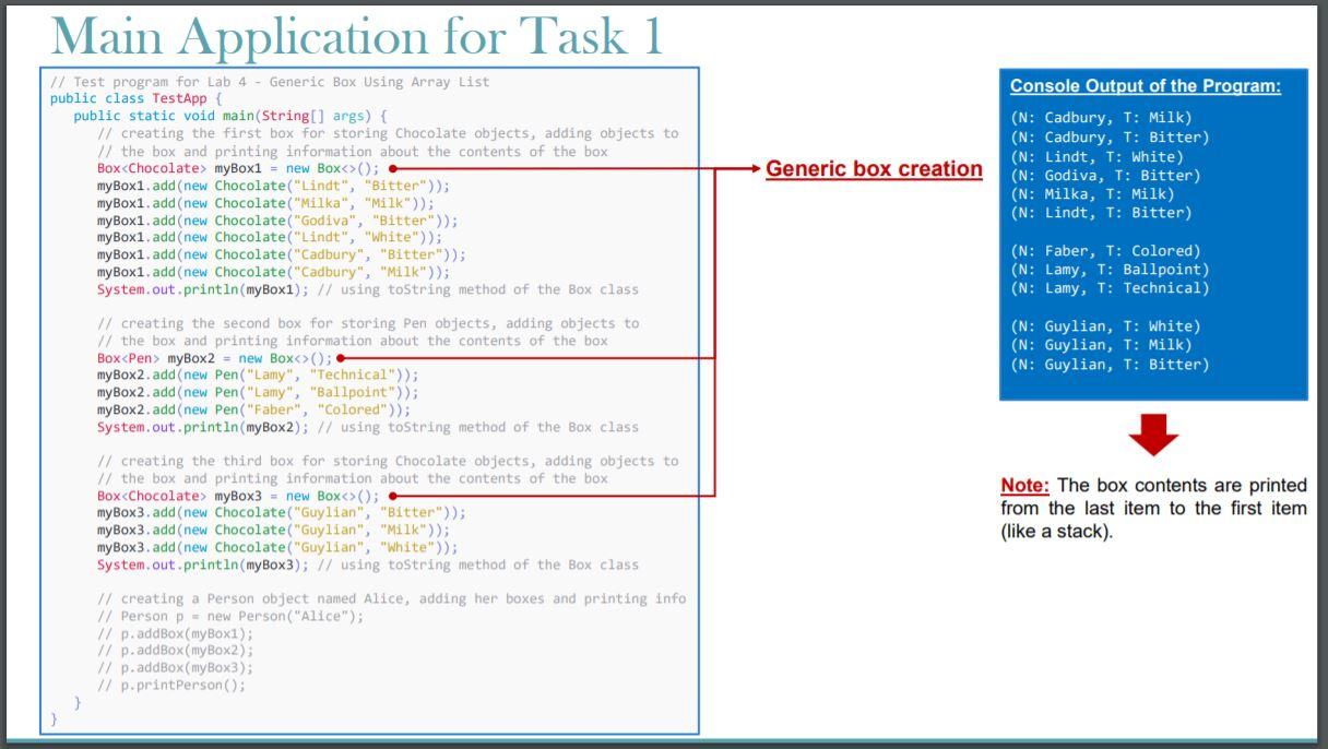 Solved a Task 1: There are two types of boxes: one for | Chegg.com
