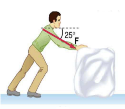 Solved 1. Find the normal force on the ice block shown if | Chegg.com