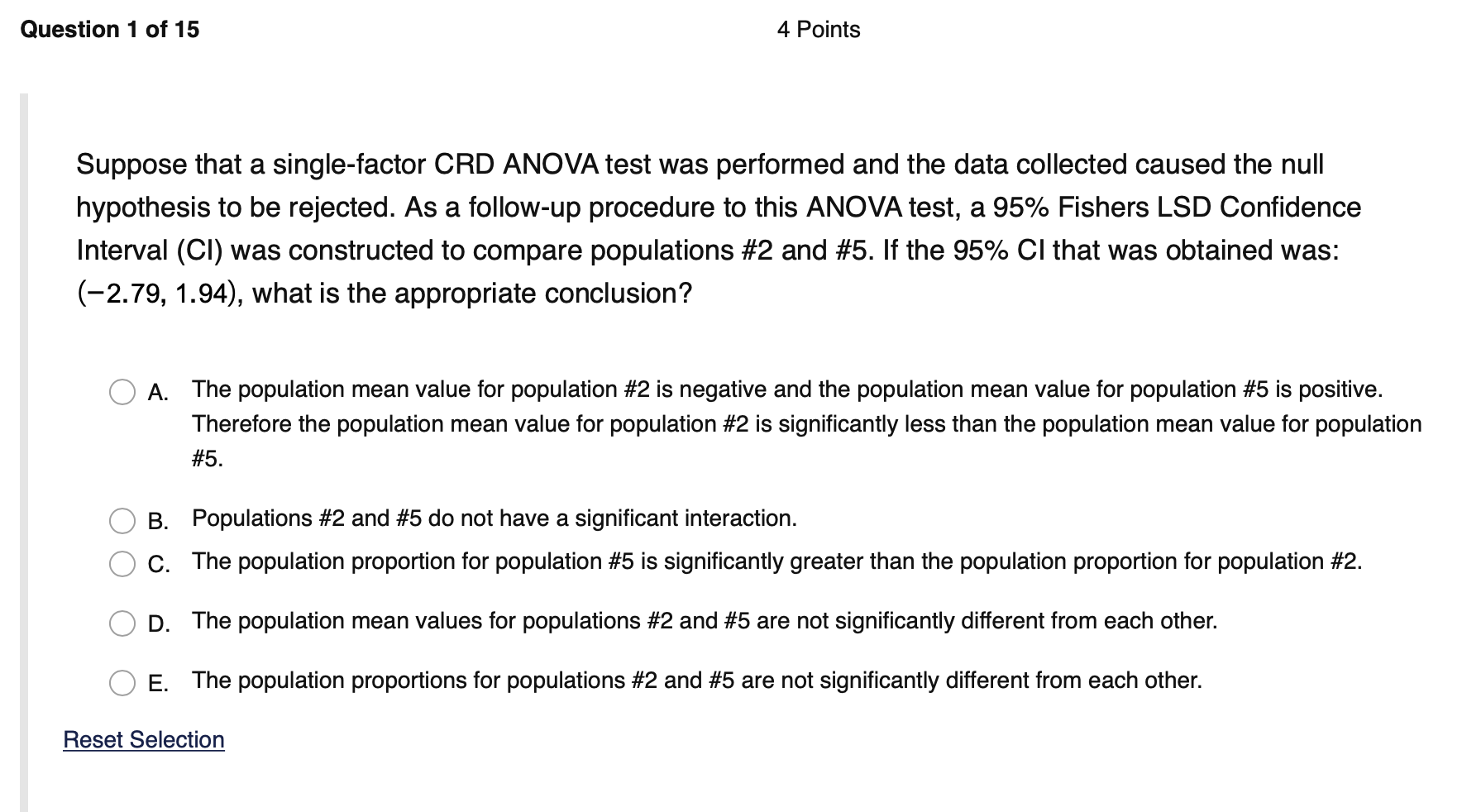 Solved Question 1 of 15 4 Points Suppose that a | Chegg.com