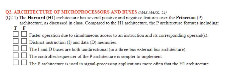 Solved Q2. ARCHITECTURE OF MICROPROCESSORS AND BUSES (MAY | Chegg.com