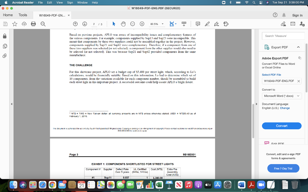 Acrobat Reader File Edit View Sign Window Help Tue | Chegg.com