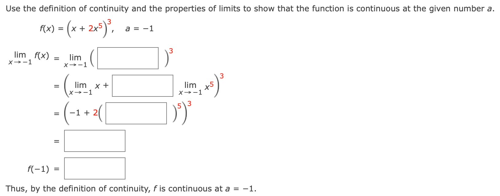 Solved Use the definition of continuity and the properties | Chegg.com