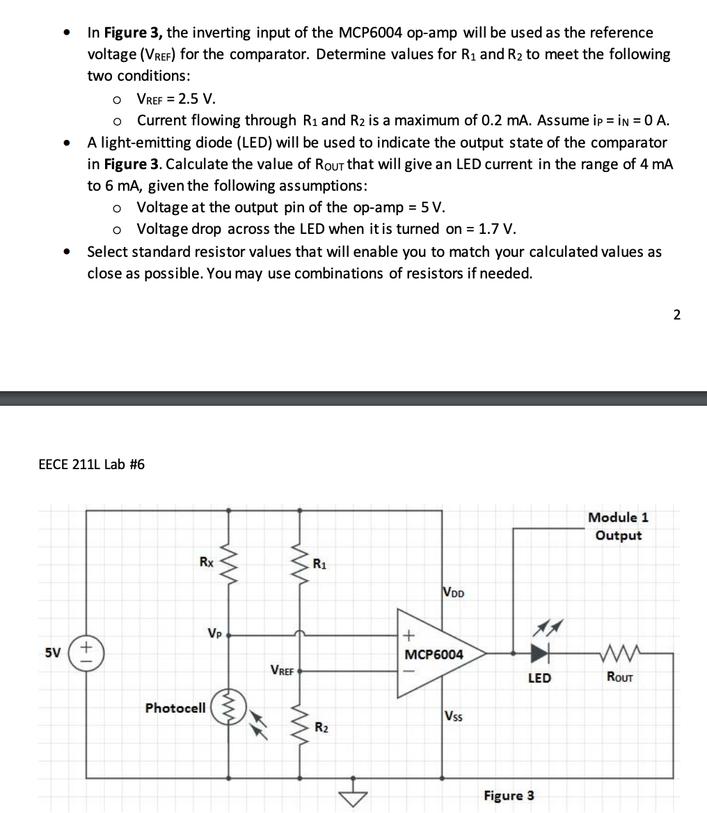 Solved In Figure 3, the inverting input of the MCP6004 | Chegg.com