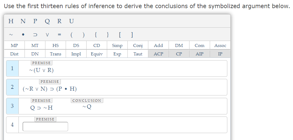 Solved Use the first thirteen rules of inference to derive | Chegg.com