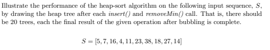 Solved Illustrate the performance of the heap-sort algorithm | Chegg.com