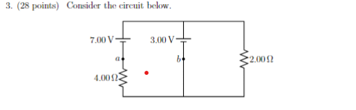 Solved 3. (28 points) Consider the circuit below. | Chegg.com