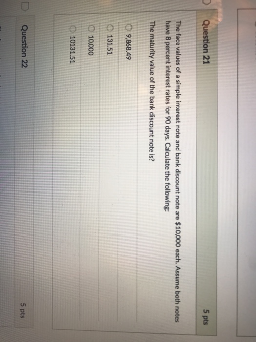 Solved The face values of a simple interest note and bank | Chegg.com