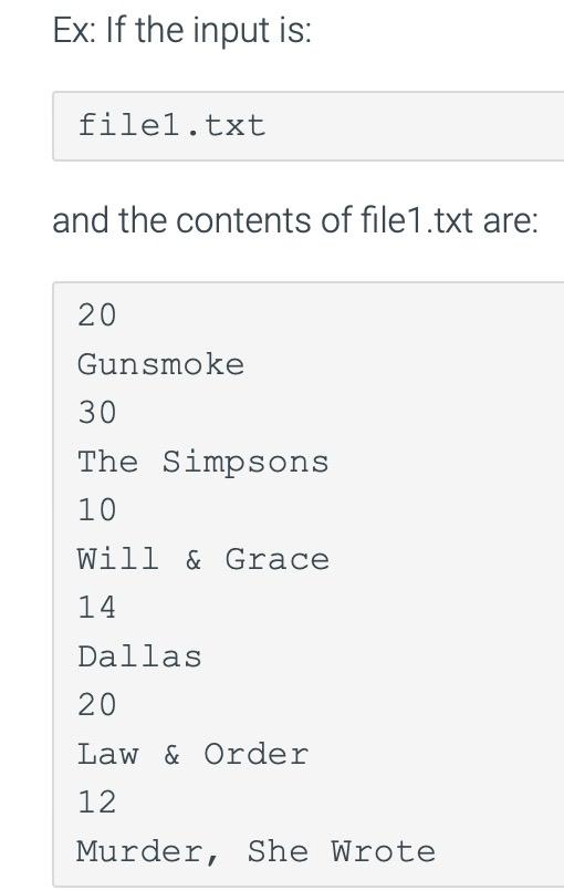 Solved Ex: If the input is: and the contents of file 1.txt | Chegg.com
